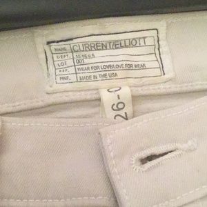 Current/Elliott | Jeans | Current Elliot Ivory Jeans Size 26 | Poshmark